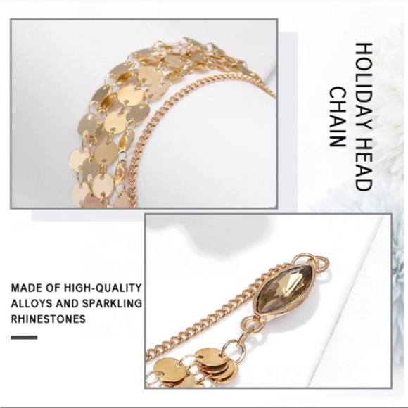 Think Vintage Online | Hair | Gold Head Chain Bohemian Hair Jewelry ...